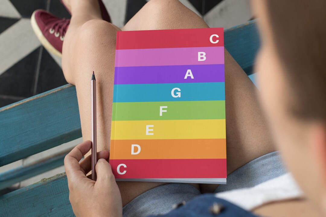 Rainbow Colored, Music Alphabet A5 Notebook for Music Teachers - Etsy