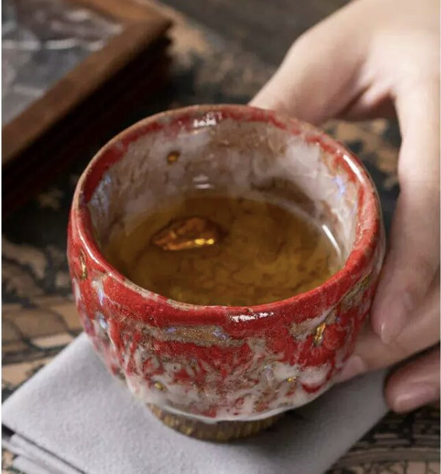 LIONRHK TEA Wormhole Shino Sorghum Red Heart Cup, 110ml - Etsy