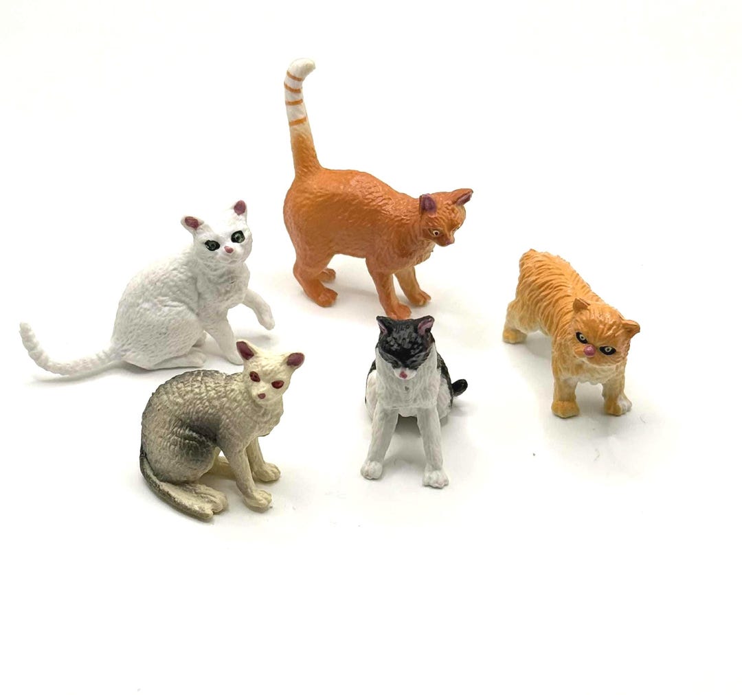 Dollhouse Miniature Resin Cats - Etsy
