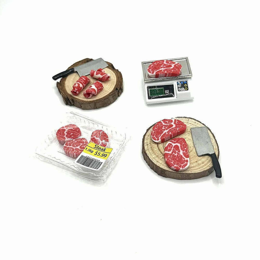 Dollhouse Miniature Butchers Essentials for Doll Kitchen or Butchers ...