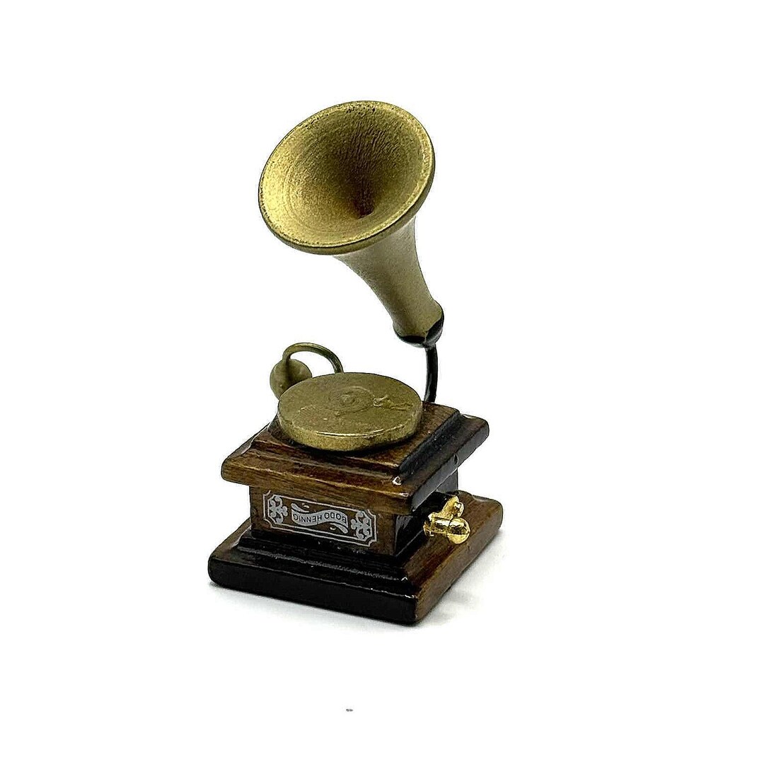 Dollhouse Miniature Vintage Record Player - Etsy