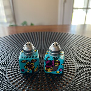 Hand-painted Mini Salt and Pepper Shakers. - Etsy