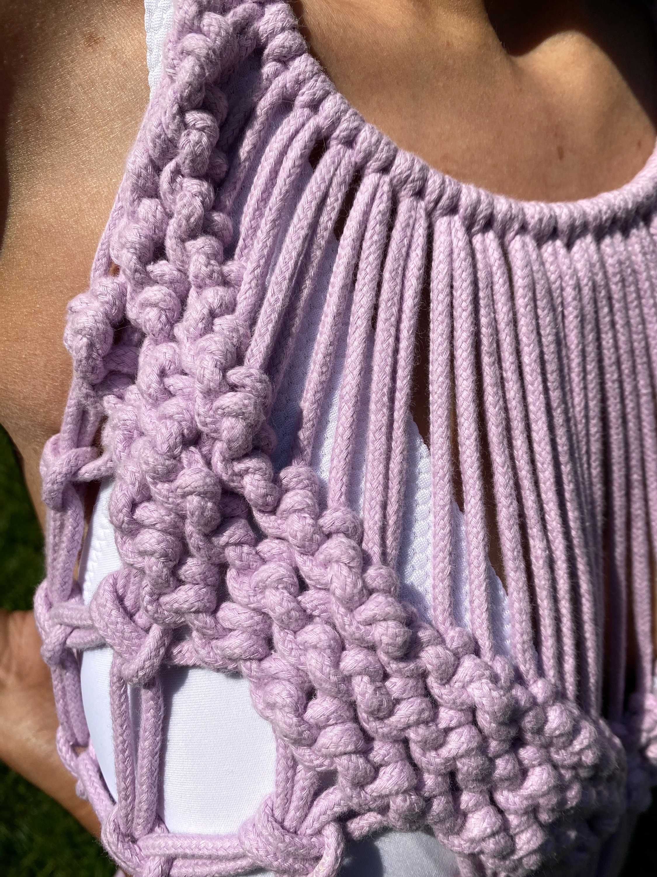 Macrame Clothing Macrame Top Boho Crop Top Festival Outfit - Etsy