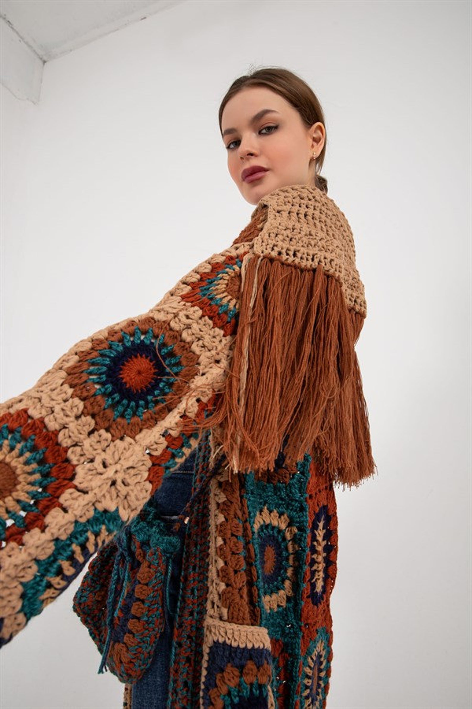 Granny Square Cardigan Long Cardigan for Women Granny Square - Etsy