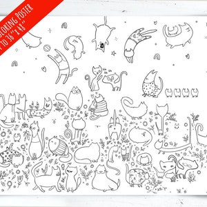 Giant Coloring Poster / Flowers Coloring / Creative Coloring Page ...