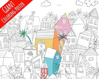 Giant Coloring Poster | Zentangle Coloring | Creative Coloring Page ...