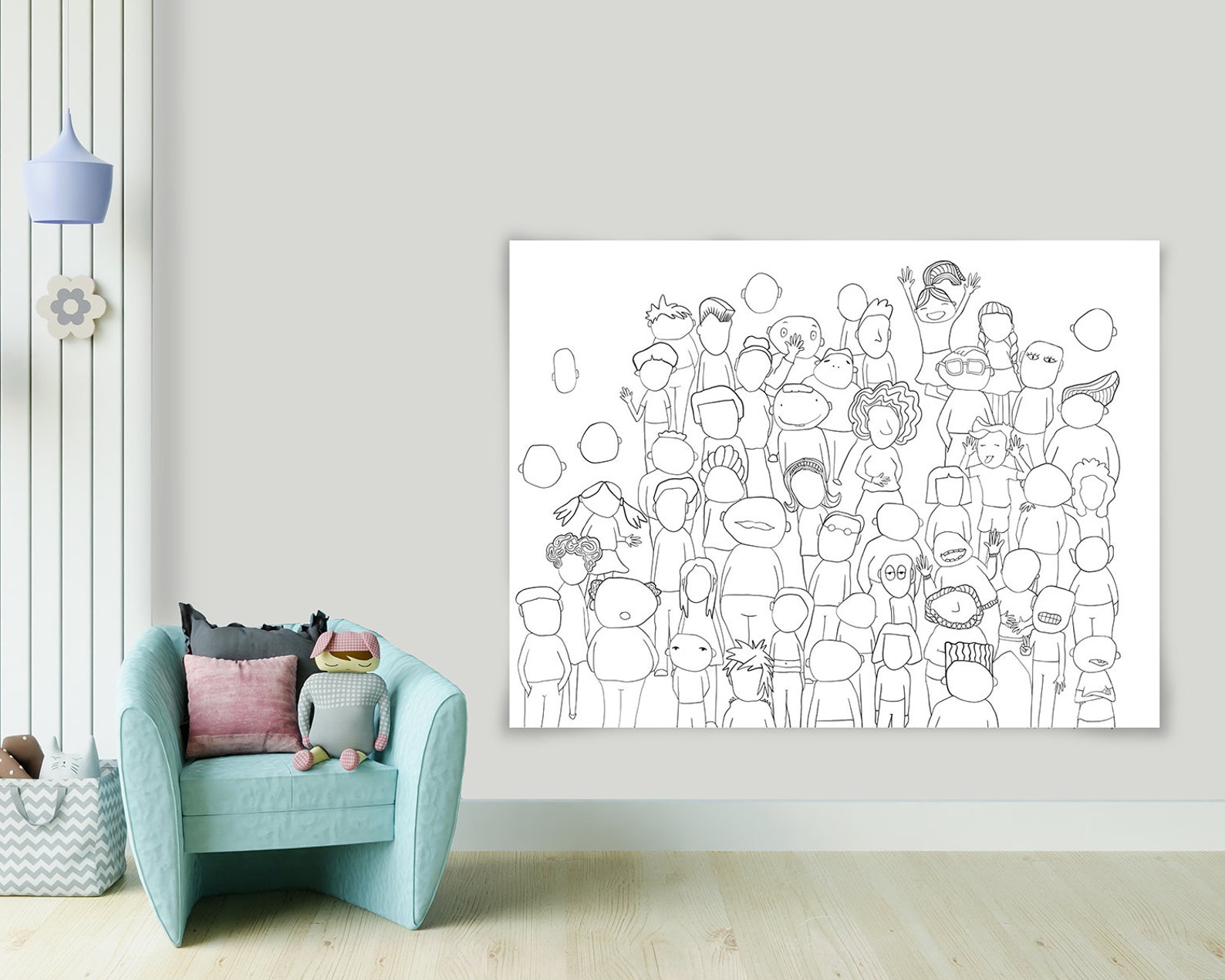 Giant Coloring Poster / Creative Coloring Page / Large Coloring for ...