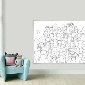 Giant Coloring Poster / Creative Coloring Page / Large Coloring for ...
