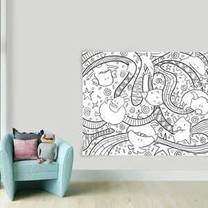 Giant Coloring Poster / Monster Coloring / Creative Coloring Page ...