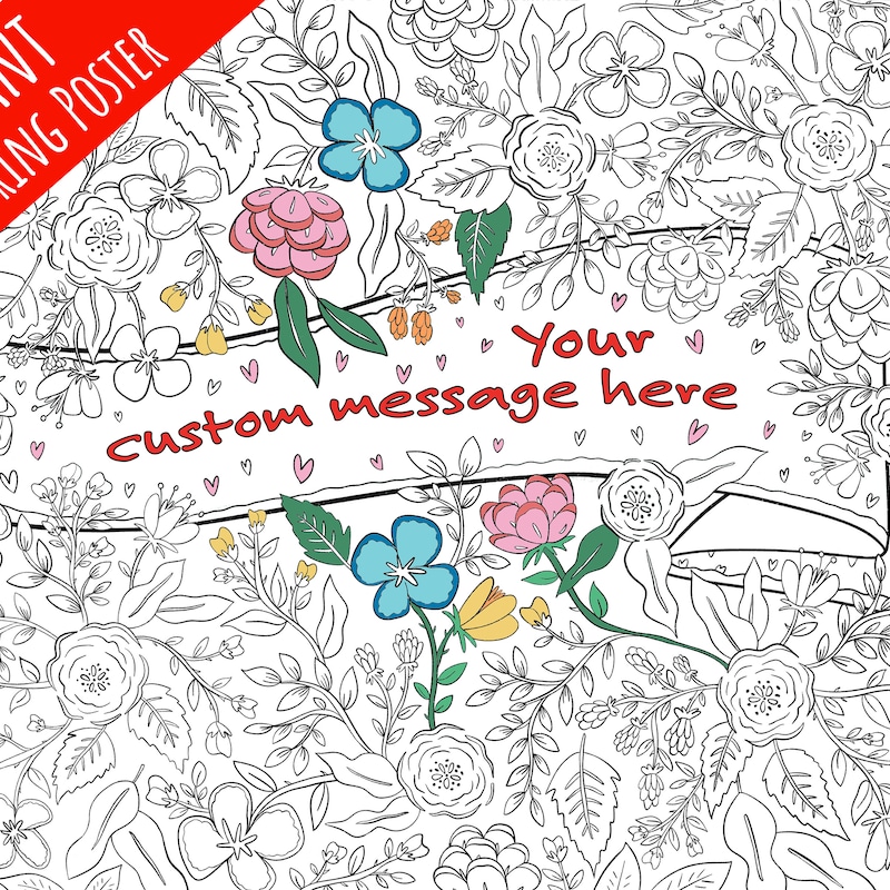 Colouring Poster - Etsy