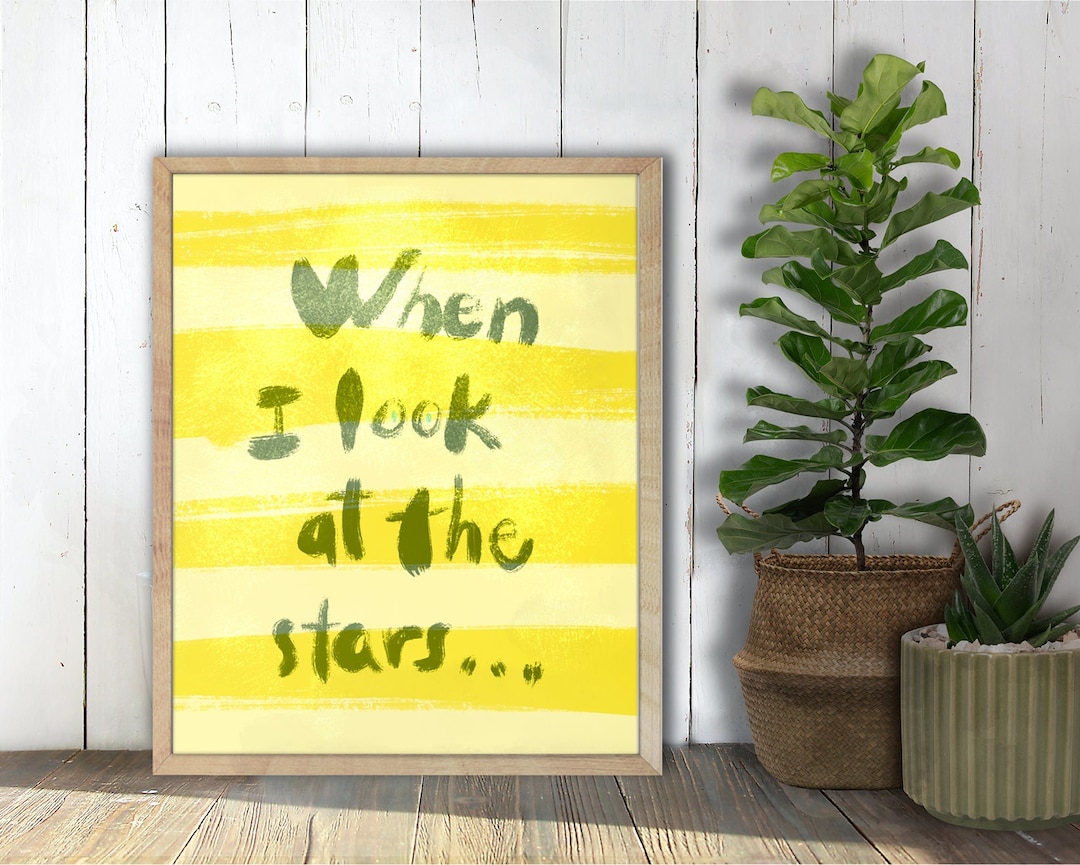 Wall Art Print Stars / Digital Art Print / Inspiration Illustration / 8 ...