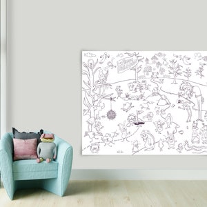 Giant Coloring Poster / Creative Coloring Page / Halloween Coloring ...