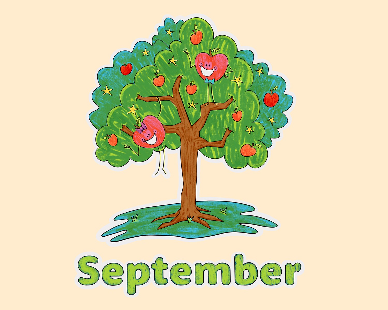 Month Clipart Set / Graphics Bundle / PNG Files / Stickers for Kid ...