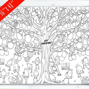Giant Coloring Poster / Easter Coloring / Creative Coloring Page ...