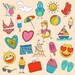 Summer Clipart Set / Graphics Bundle / PNG Files / Stickers for Kid ...