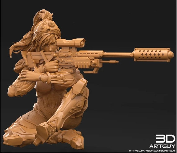 Female Sniper 3 Poses ULTRA HIGH DEFINITION 28/32/50mm - Etsy