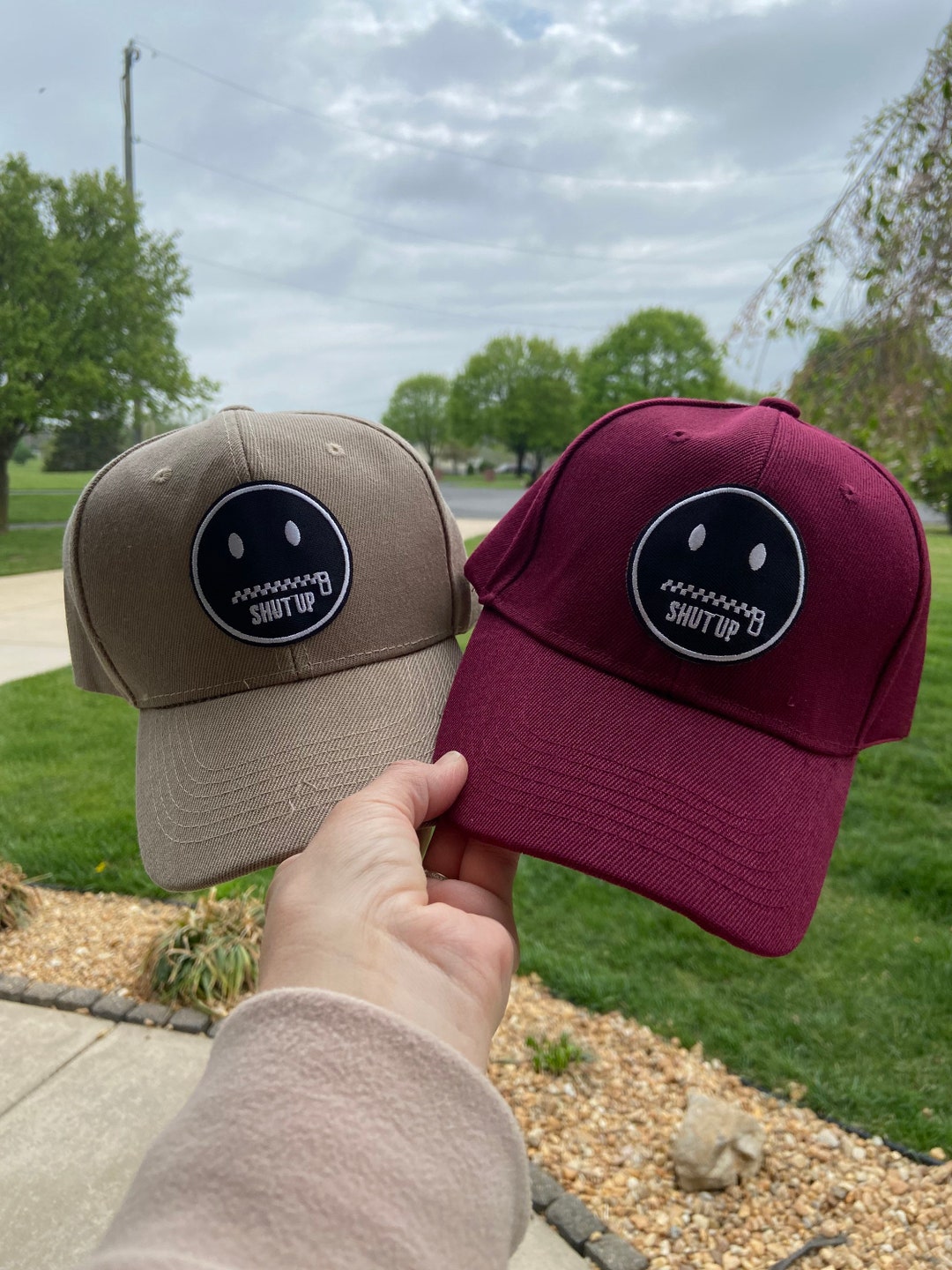 Shut up Embroidered Patch Iron on Baseball Cap Hat Unisex OSFM - Etsy