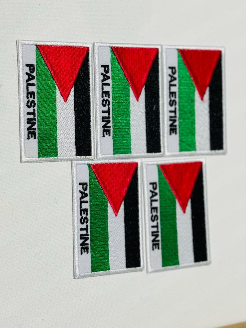 Free Palestine Flag Sew On/iron Embroidery Tactical Patch Military Morale Armband Badges Emblem ...