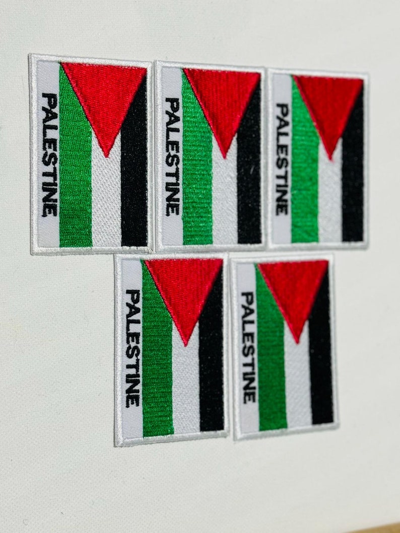 Free Palestine Flag Sew On/iron Embroidery Tactical Patch Military ...