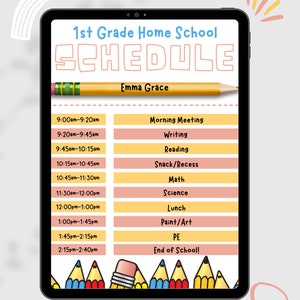 Editable Home School Daily Planner, Editable & Fun Daily Schedule ...