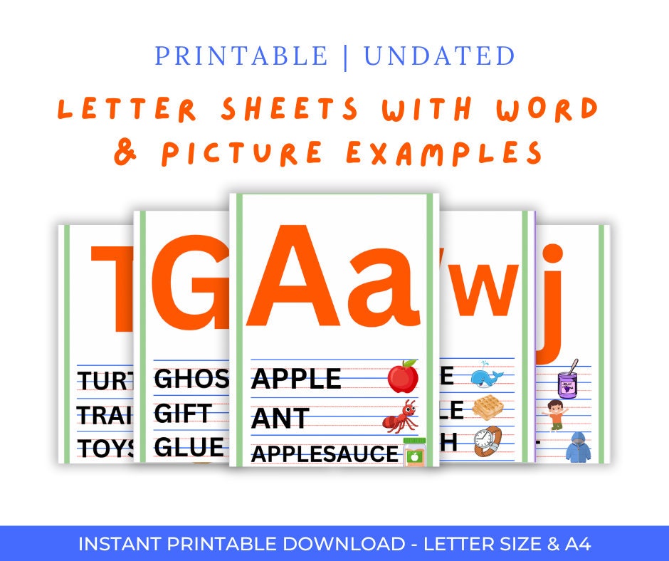 Large Alphabet Posters for Group Learning A to Z - Etsy