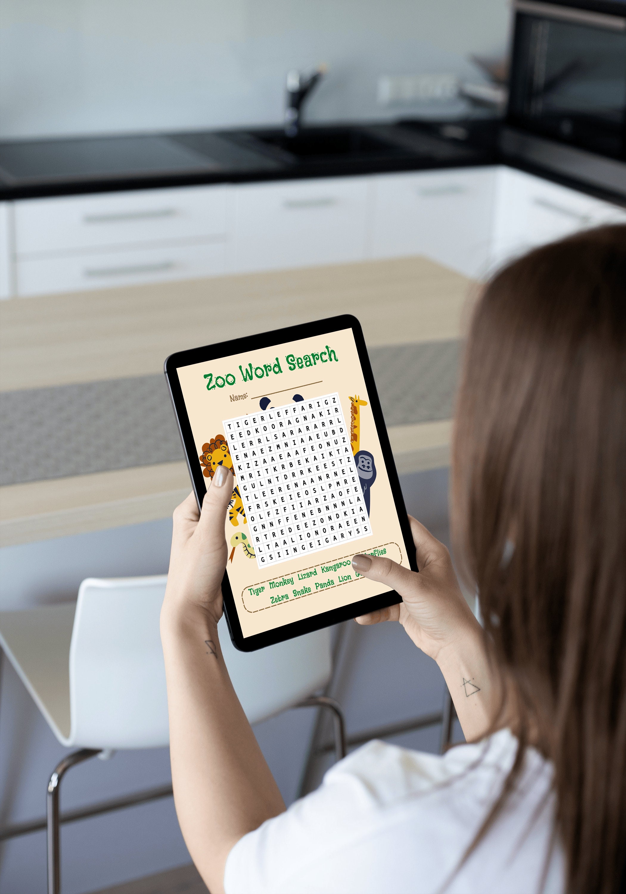 Fun & Easy Kids Zoo Word Search 10 Words Printable PDF Instant Download ...