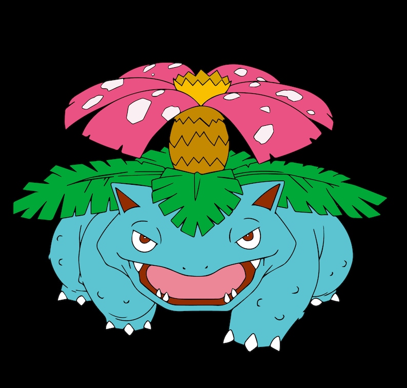 Venusaur Vector Svg Eps Png Ai Outline Cricut - Etsy