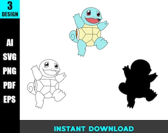 Squirtle Svg - Etsy