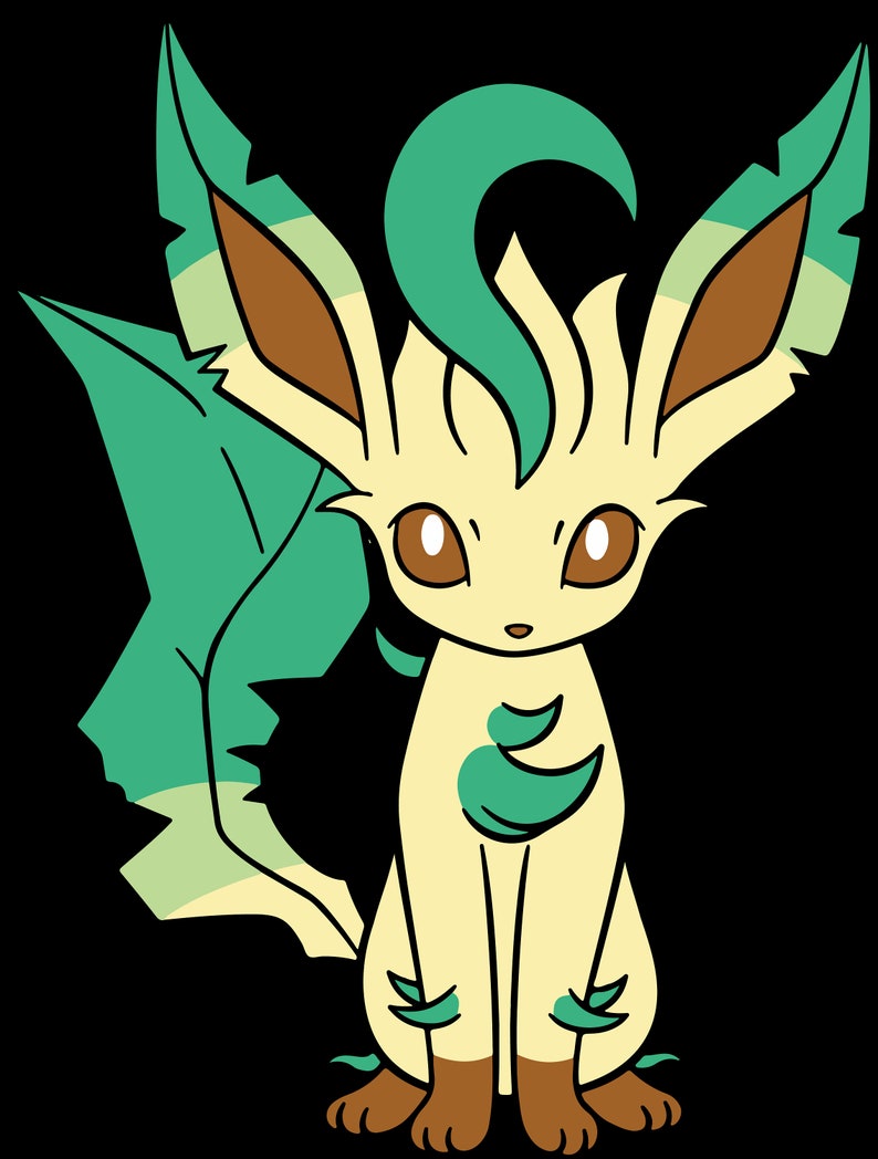 Leafeon Vector Svg Eps Png Ai Outline Cricut - Etsy