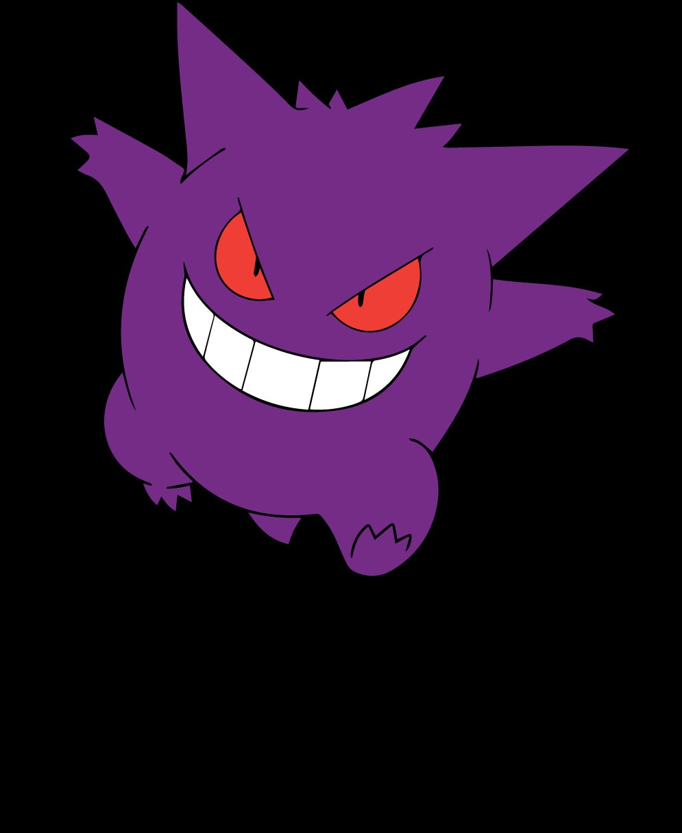 Gengar Vector Svg Eps Png Ai Outline | Etsy