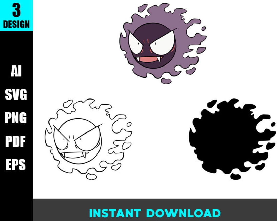 Ghastly Vector Svg Eps Png Ai Outline Cricut - Etsy