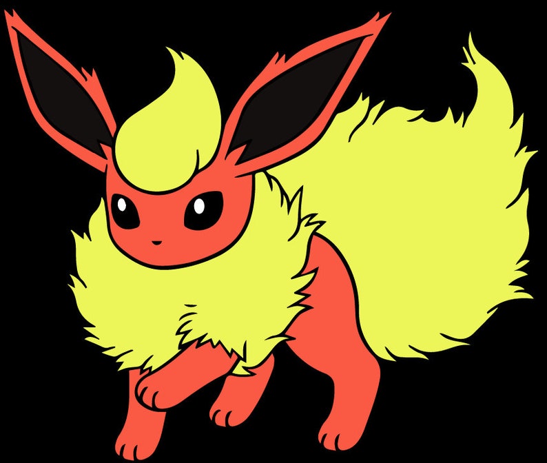 Flareon Vector Svg Eps Png Ai Outline | Etsy UK