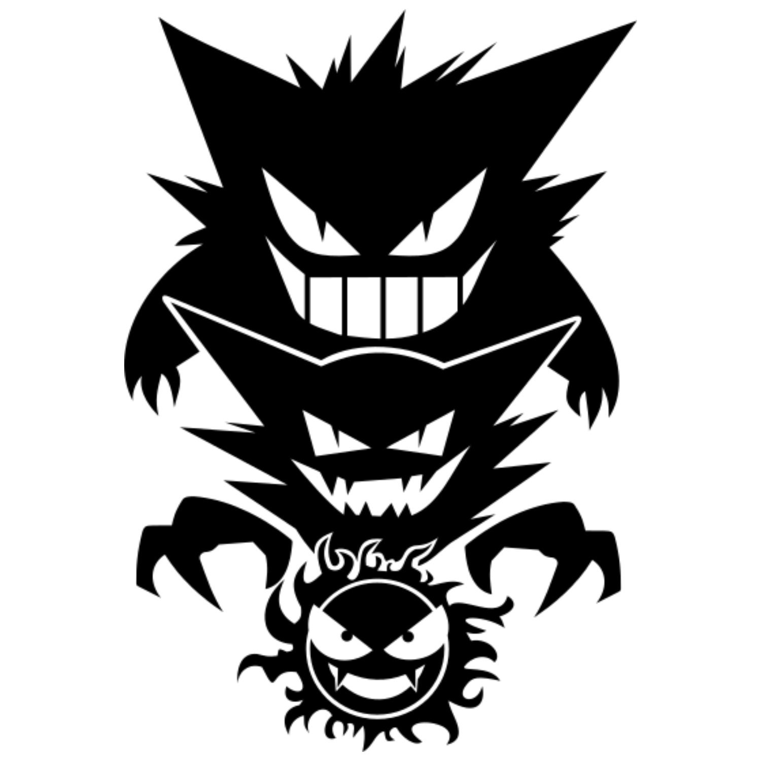 Gengar Haunter Gastly Vector Svg Dxf Png Jpg - Etsy Finland