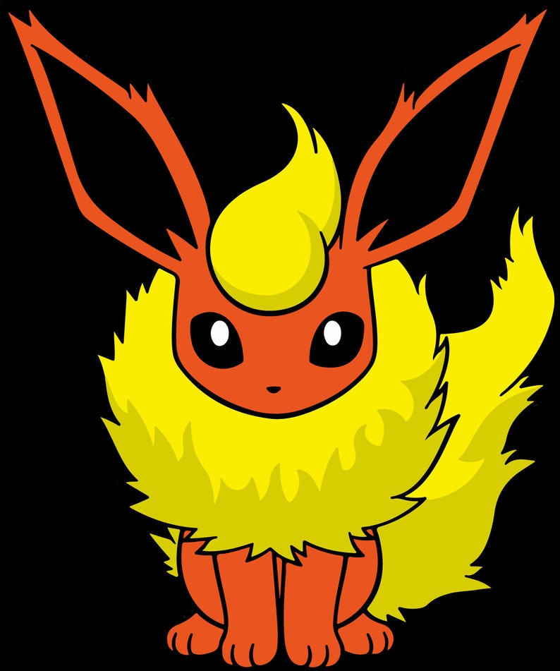 Flareon Shiny Vector Svg Eps Png Ai Outline Cricut - Etsy