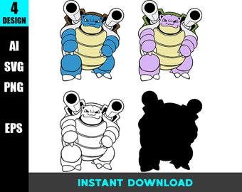 Blastoise Png Svg - Etsy