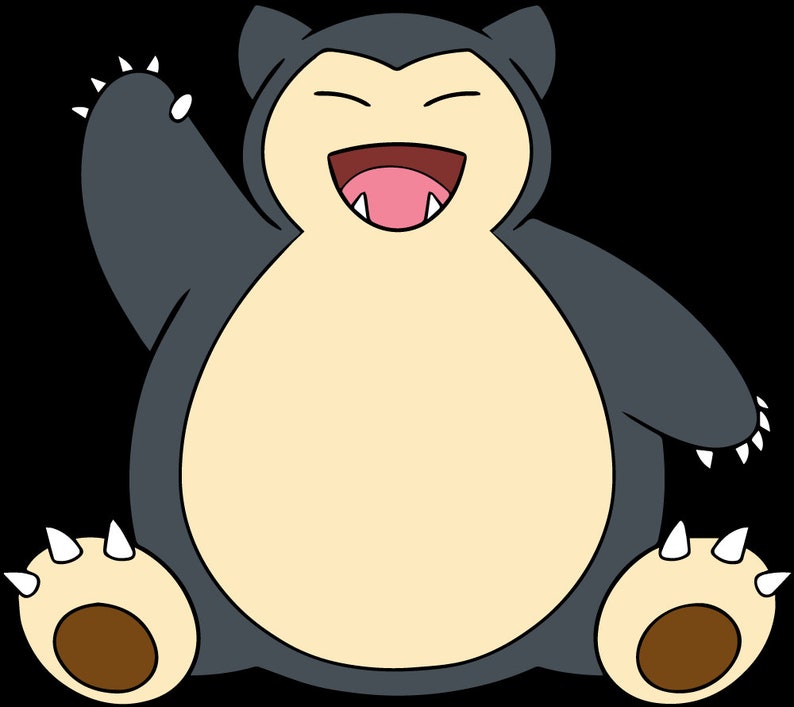 Snorlax Vector Svg Eps Png Ai Outline Cricut - Etsy