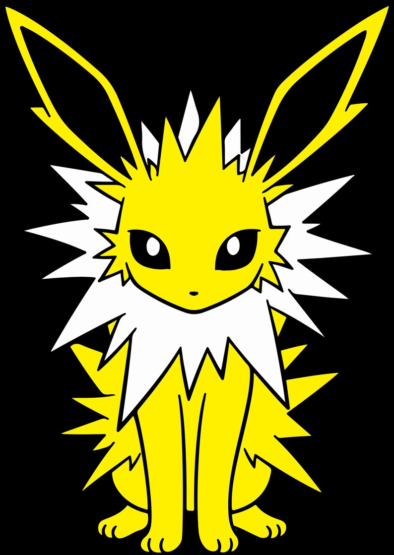 Jolteon Vector Svg Eps Png Ai Outline Cricut - Etsy