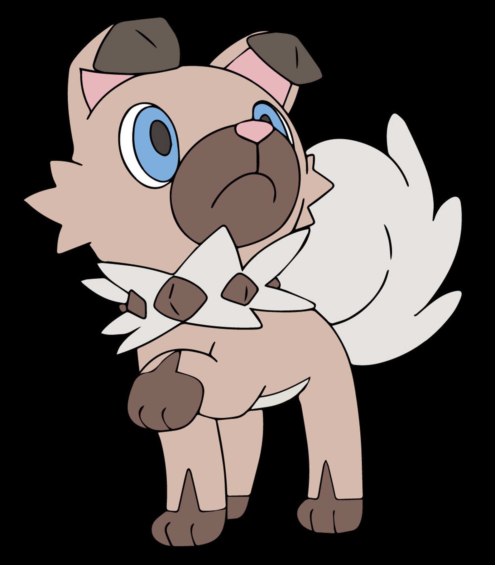 Rockruff Vector Svg Eps Png Ai Outline Cricut - Etsy