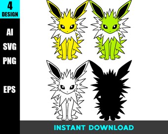 Jolteon Svg - Etsy