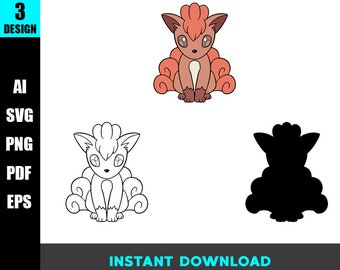 Vulpix Svg - Etsy