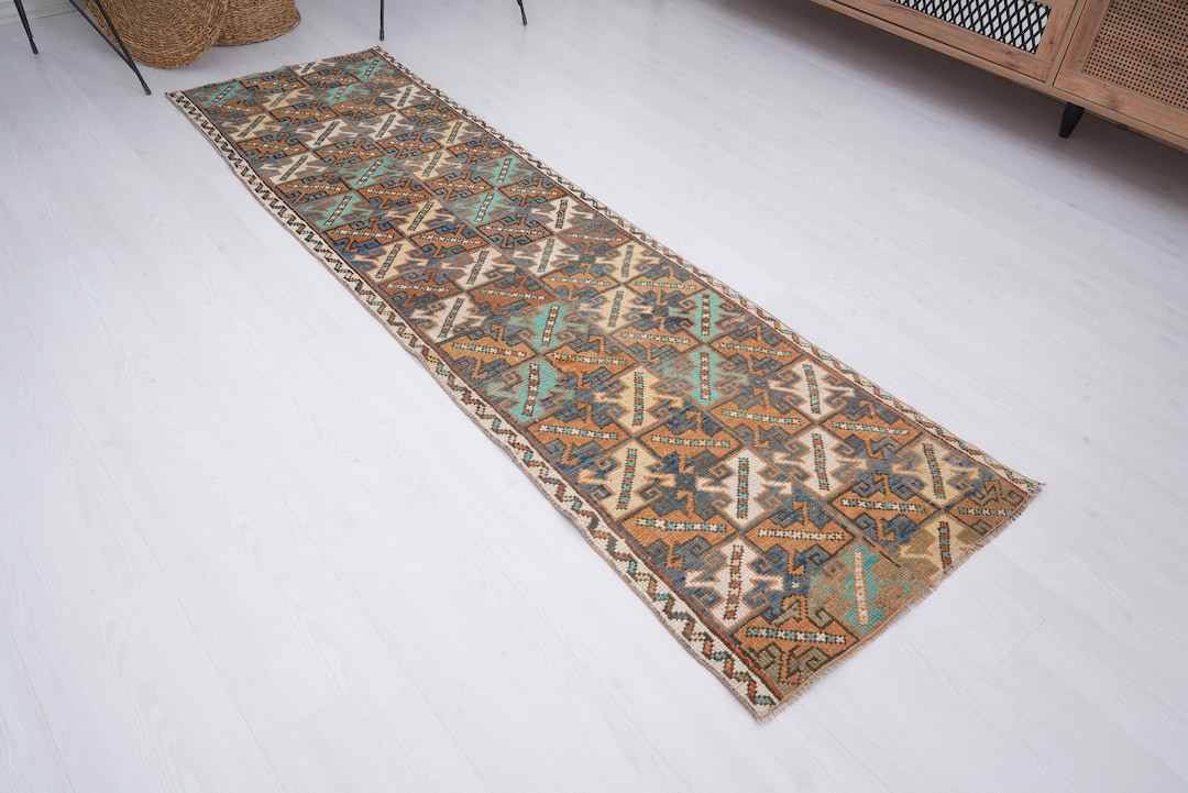 2x7 Rug, Vintage Rug, Neutral Runner, Turkish Runner, Oushak Rug ...