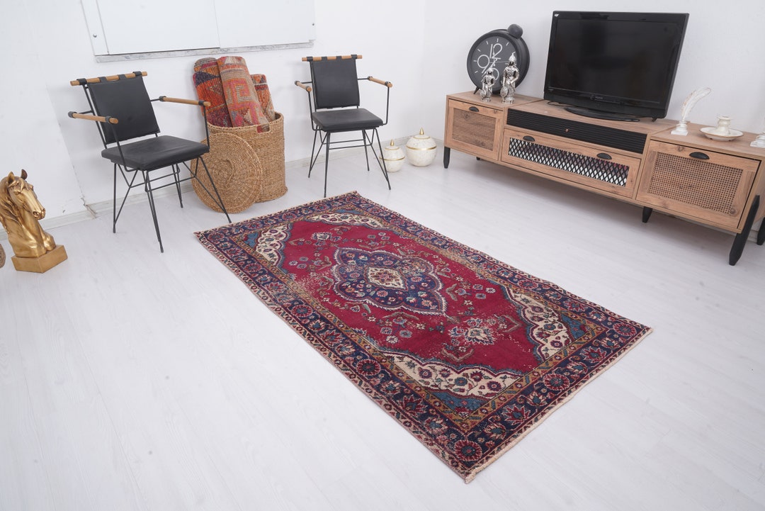 4x7 Rug, Turkish Rug 4x7, Vintage Rug, 4x7 Oushak Rug, Natural Rug ...