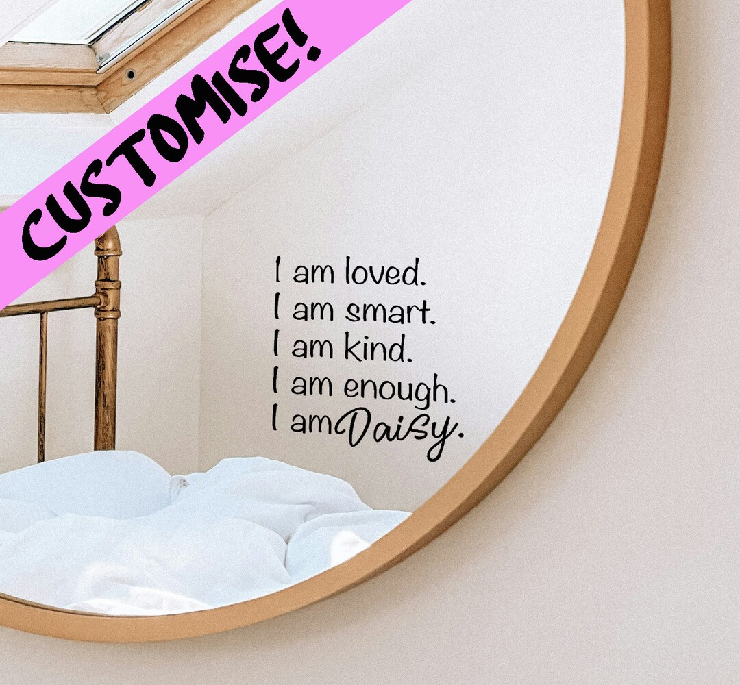 Mirror Affirmation Sticker, Affirmation Decal, Personalised Affirmation ...