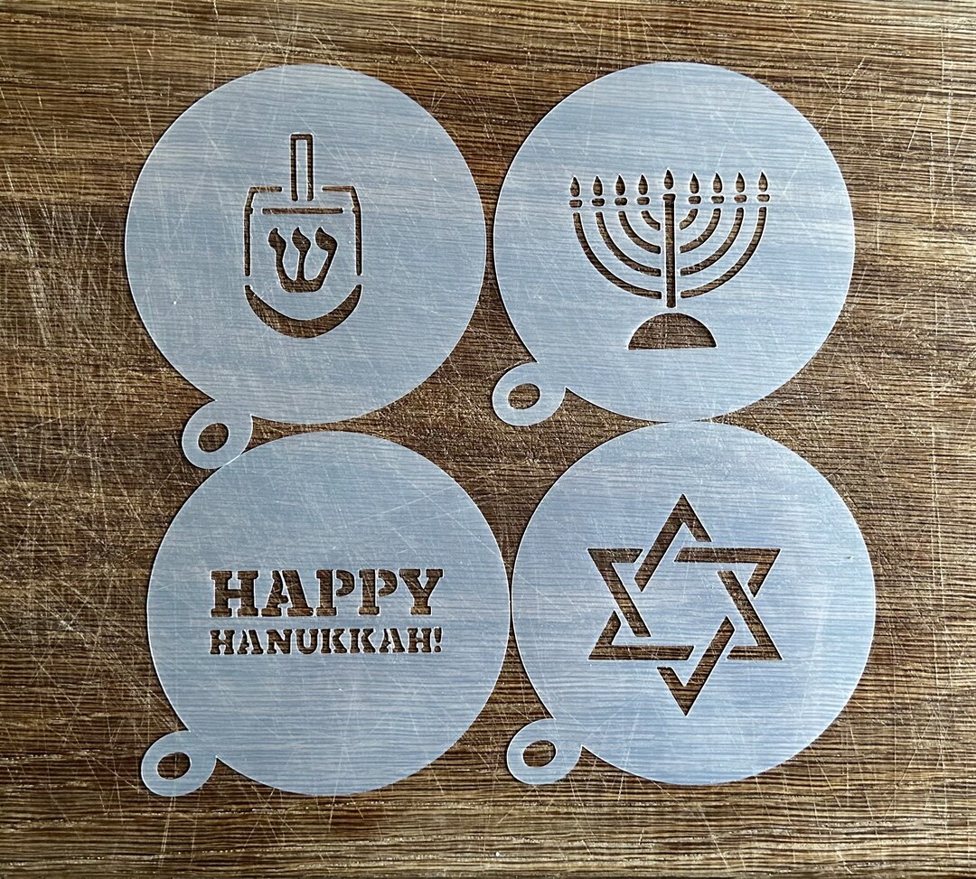 Hanukkah Coffee Stencil, Cappuccino, Coffee Stencil. Jewish Star ...