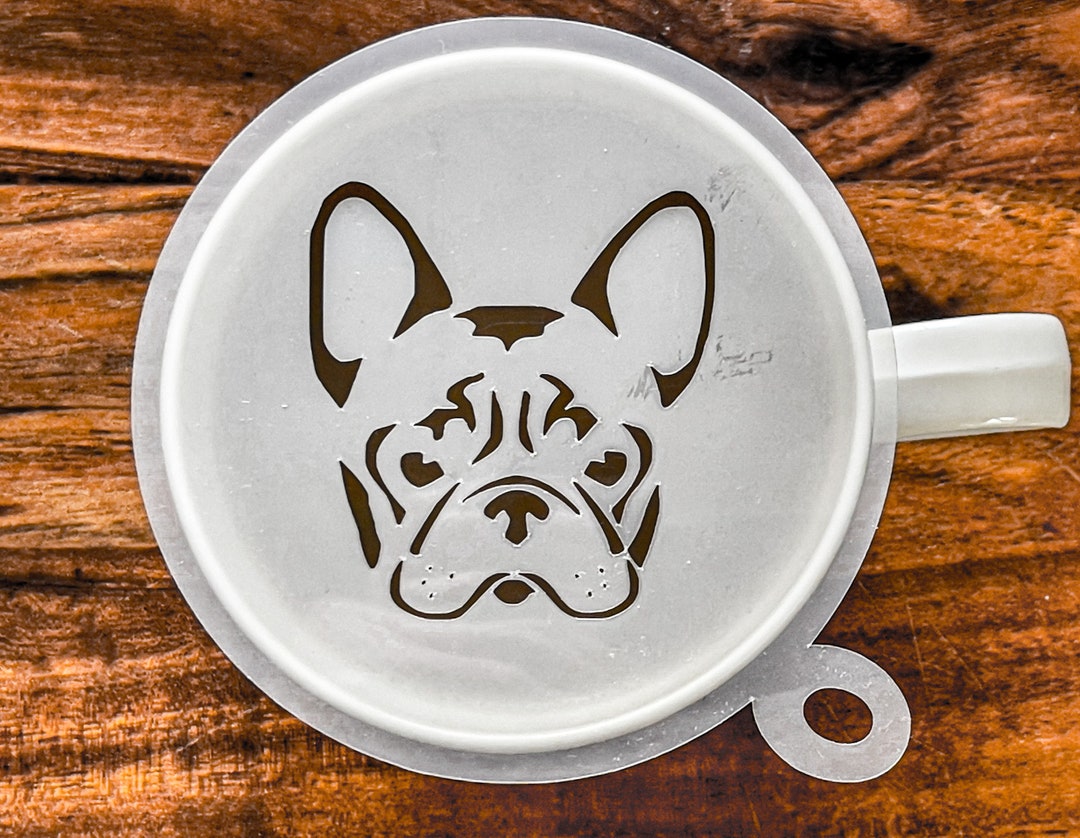 French Bulldog Coffee Stencil | Cappuccino Duster | Frenchie | Dog ...