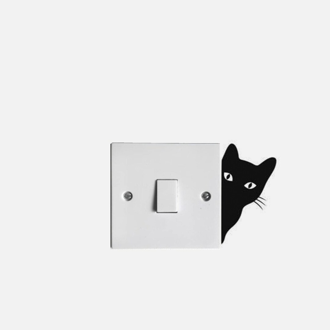 Cat Light Switch Sticker Decal | Boys Room | Girls Room | Choice of ...