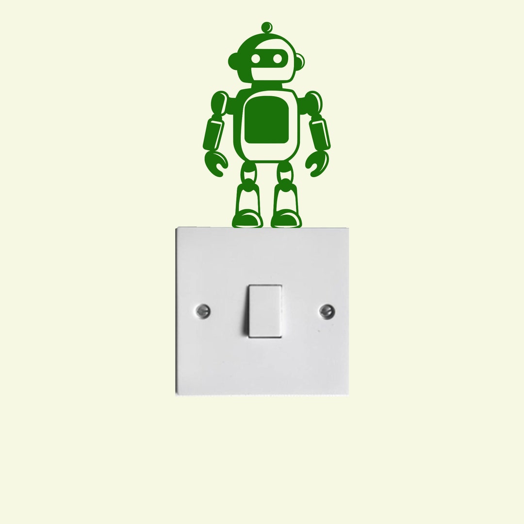 Robot Light Switch Sticker: Kids Room Vinyl Wall Decal - Etsy