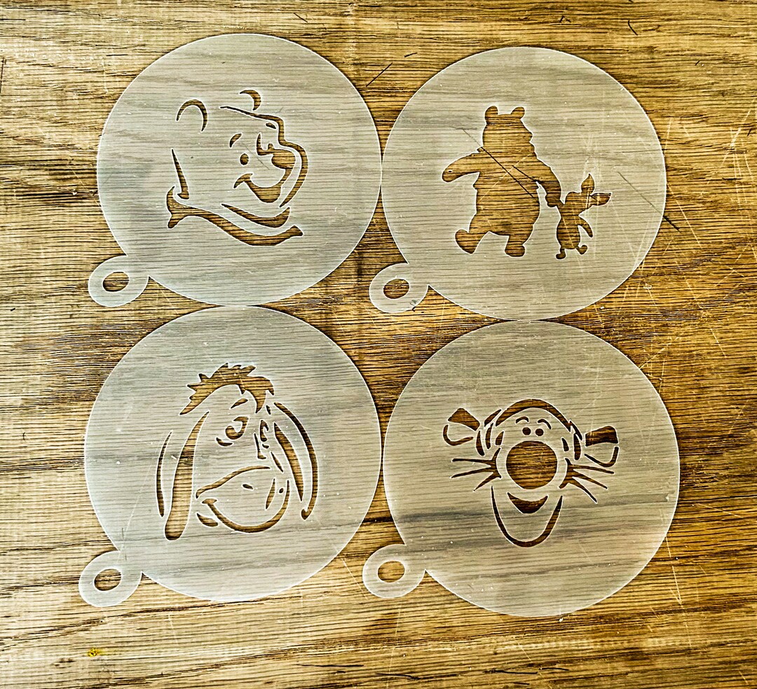 Winnie the Pooh Coffee Stencils | Piglet | Tigger | Eeyore | Cappuccino ...
