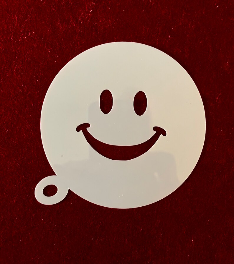 Smiley Face Coffee Stencil Cappuccino Duster Cafe - Etsy