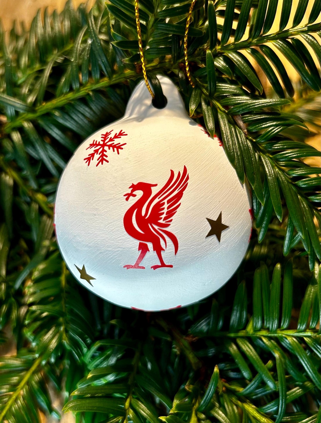 Liverpool Christmas Bauble ~ Ceramic Cast Bauble ~ LFC ~ Liver Bird ...